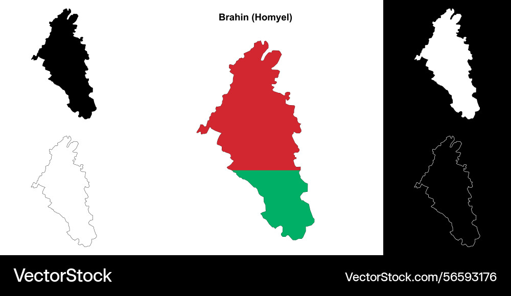 Brahin outline map Royalty Free Vector Image - VectorStock