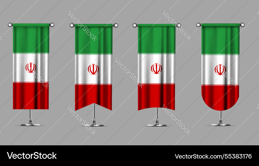 Collection of vertical banners featuring the iran Vector Image