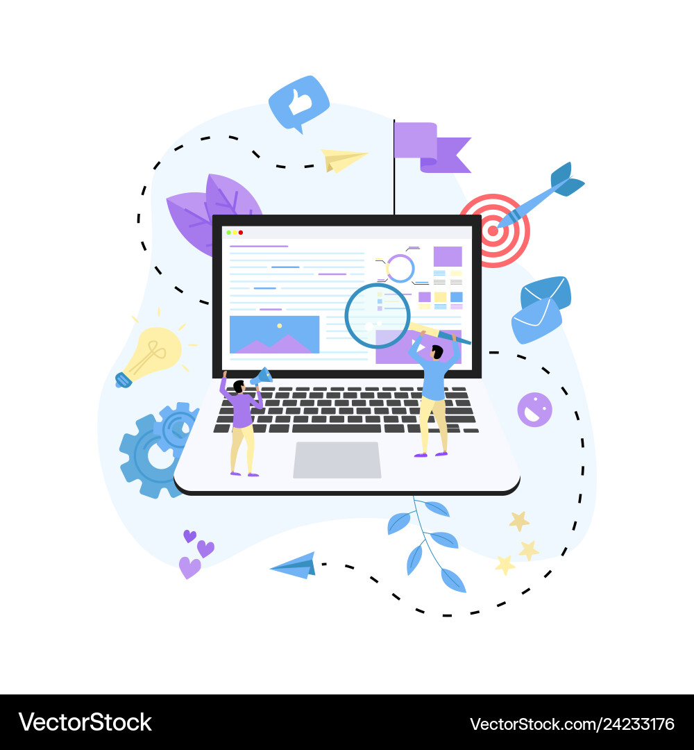 Digital Marketing Campaign Royalty Free Vector Image