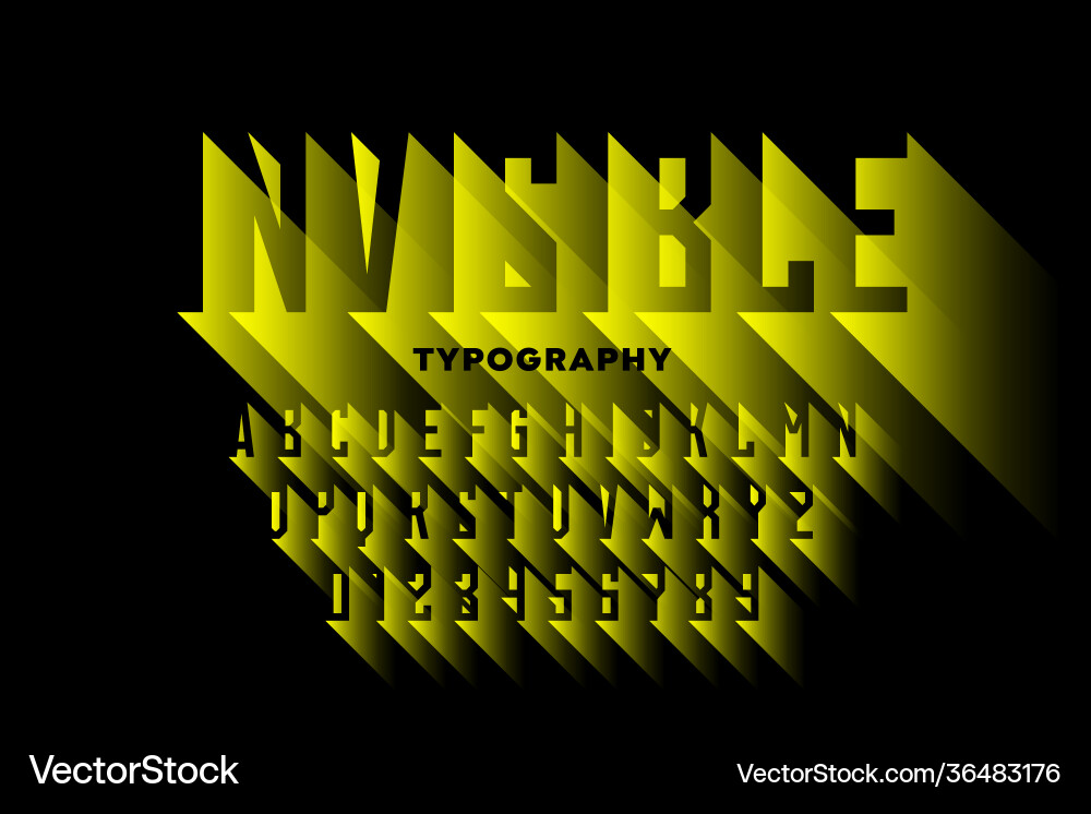 Invisible style font typography design alphabet Vector Image