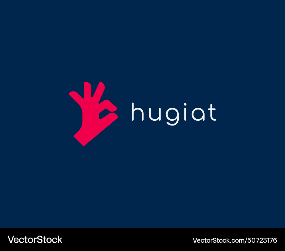 Ok sign logo universal approval positive Vector Image