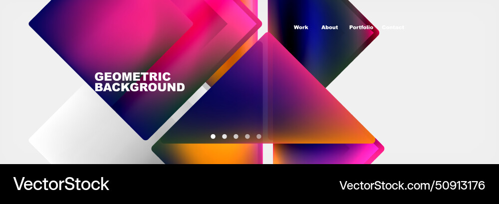 Triangle minimal web site page background design Vector Image