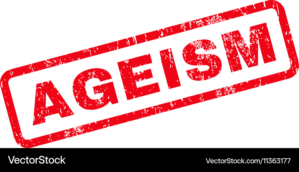 Ageism text rubber stamp Royalty Free Vector Image