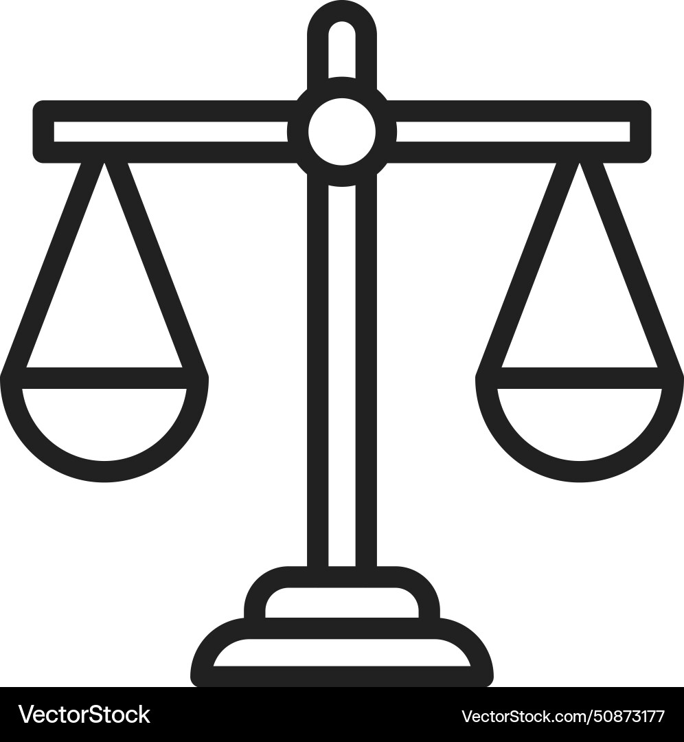 Balance scale icon image Royalty Free Vector Image