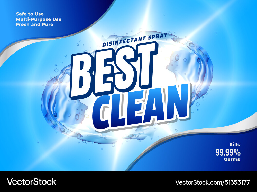 Best detergent cleaner label for product promotion