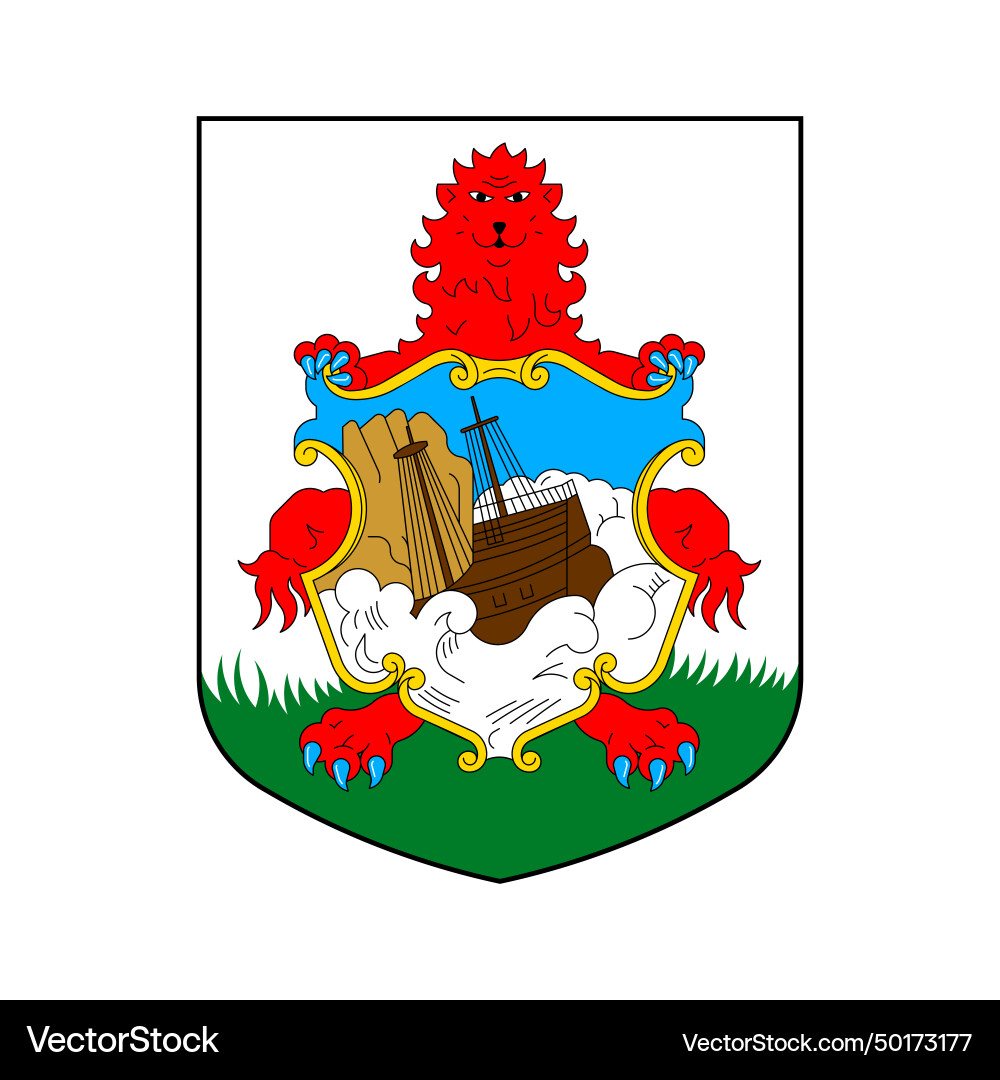 Coat of arms bermuda Royalty Free Vector Image