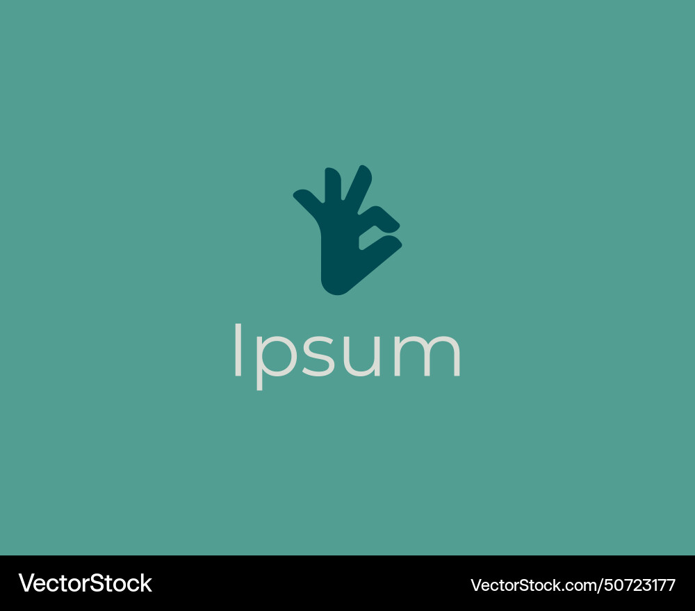 Creative ok sign logo universal approval Vector Image