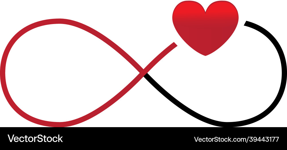 Eternal endless love sign on white background Vector Image