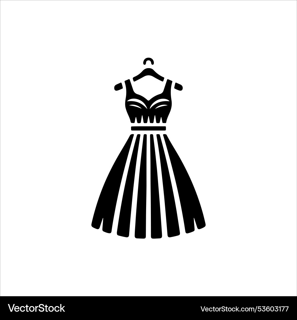 Frock logo icon arts and design Royalty Free Vector Image