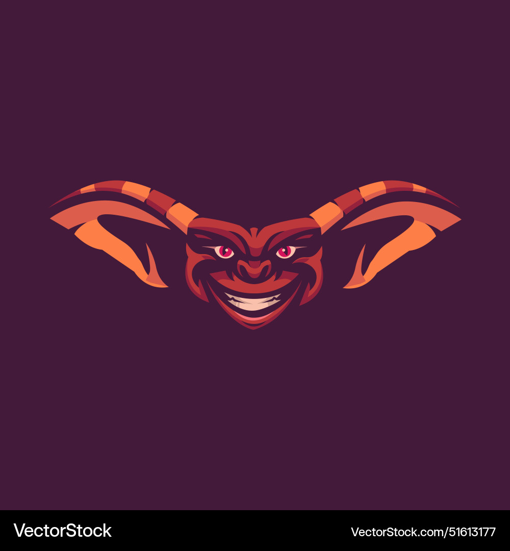 Gremlin head Royalty Free Vector Image - VectorStock