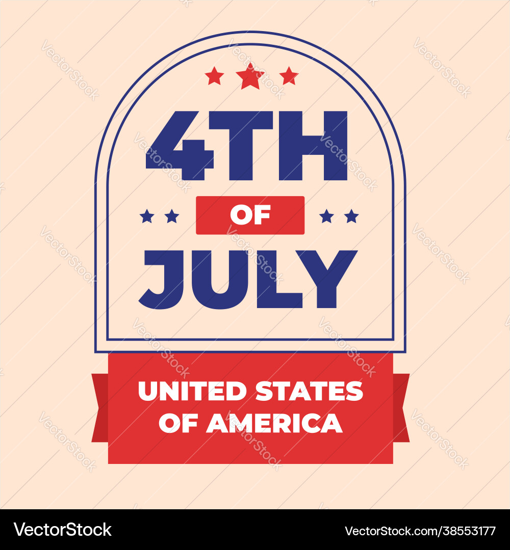 Independence day badge design Royalty Free Vector Image