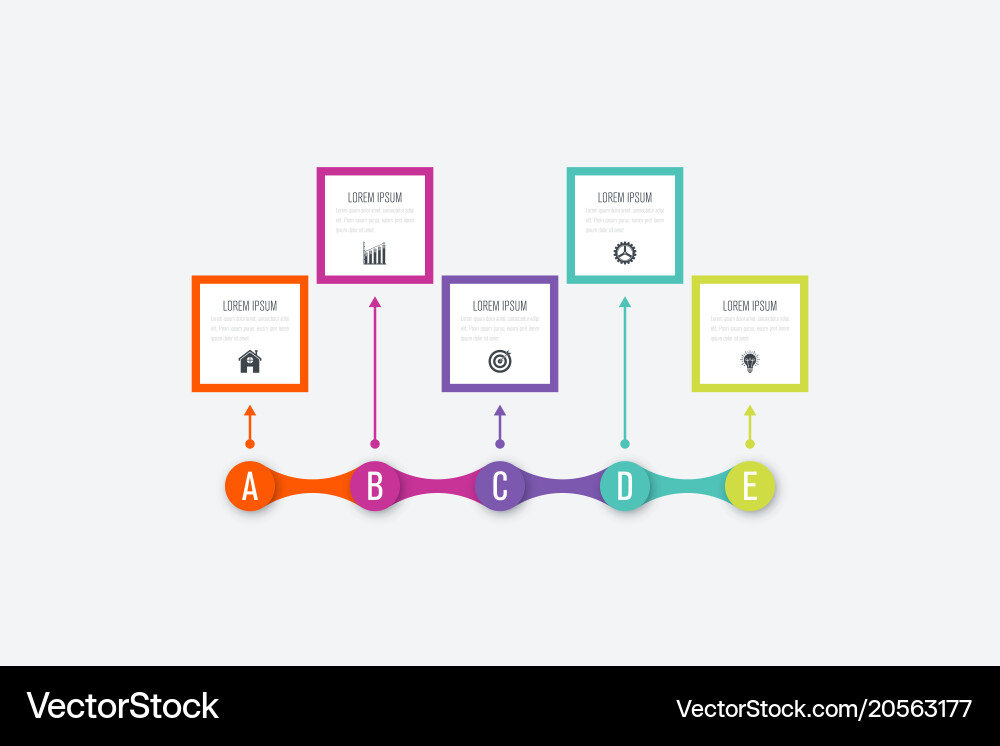 Infographics 5 options Royalty Free Vector Image