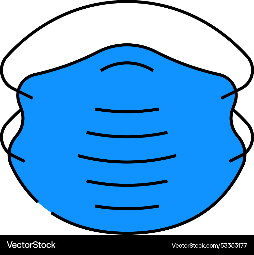 N95 mask ppe protective equipment icon color Vector Image
