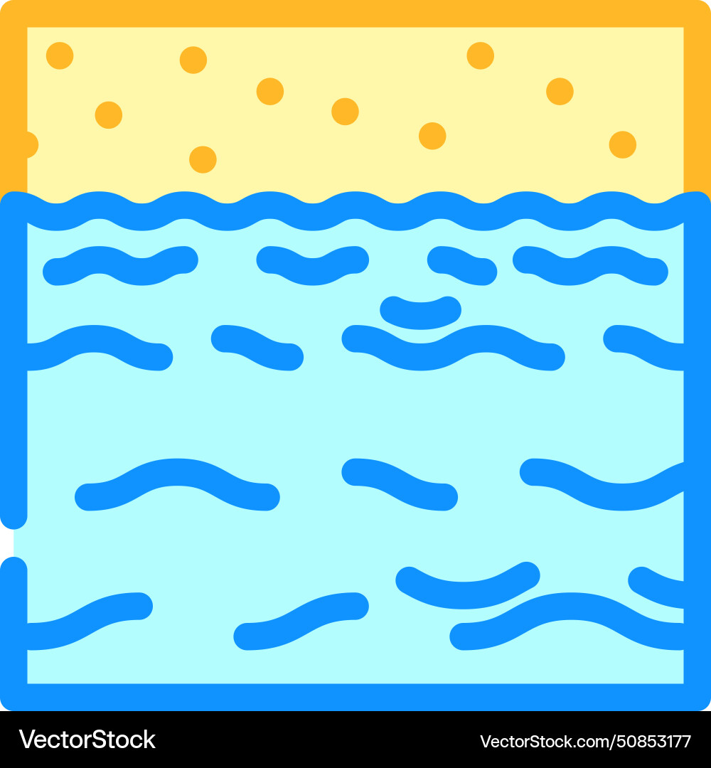Ocean waves tidal power color icon Royalty Free Vector Image