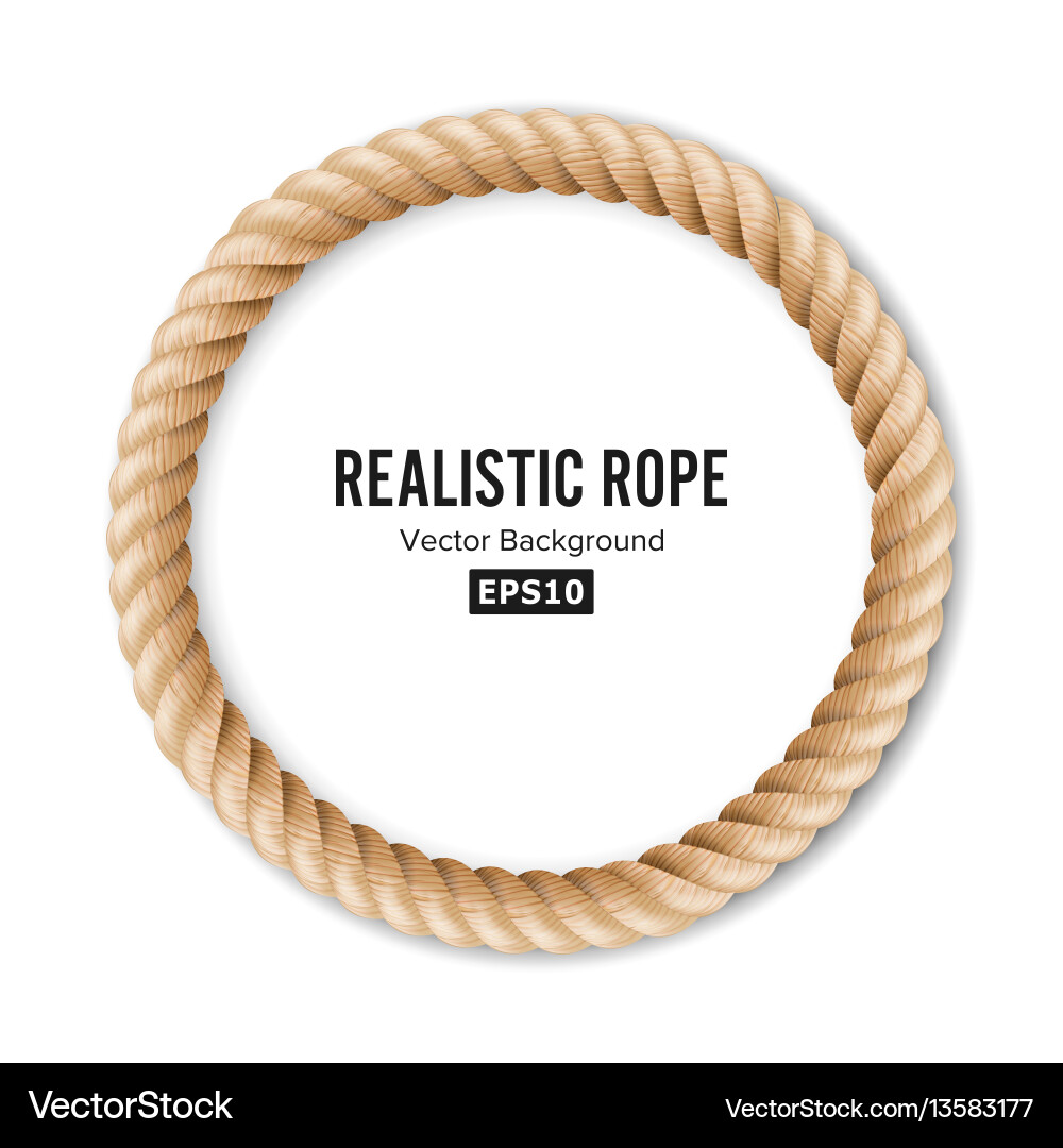 Realistic Thick Rope - Circular Strand Royalty Free Vector
