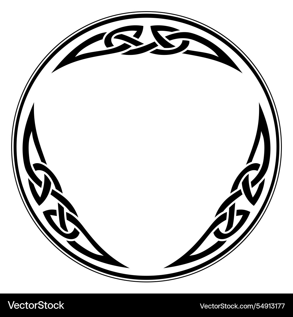 Round celtic scandinavian design pattern Vector Image