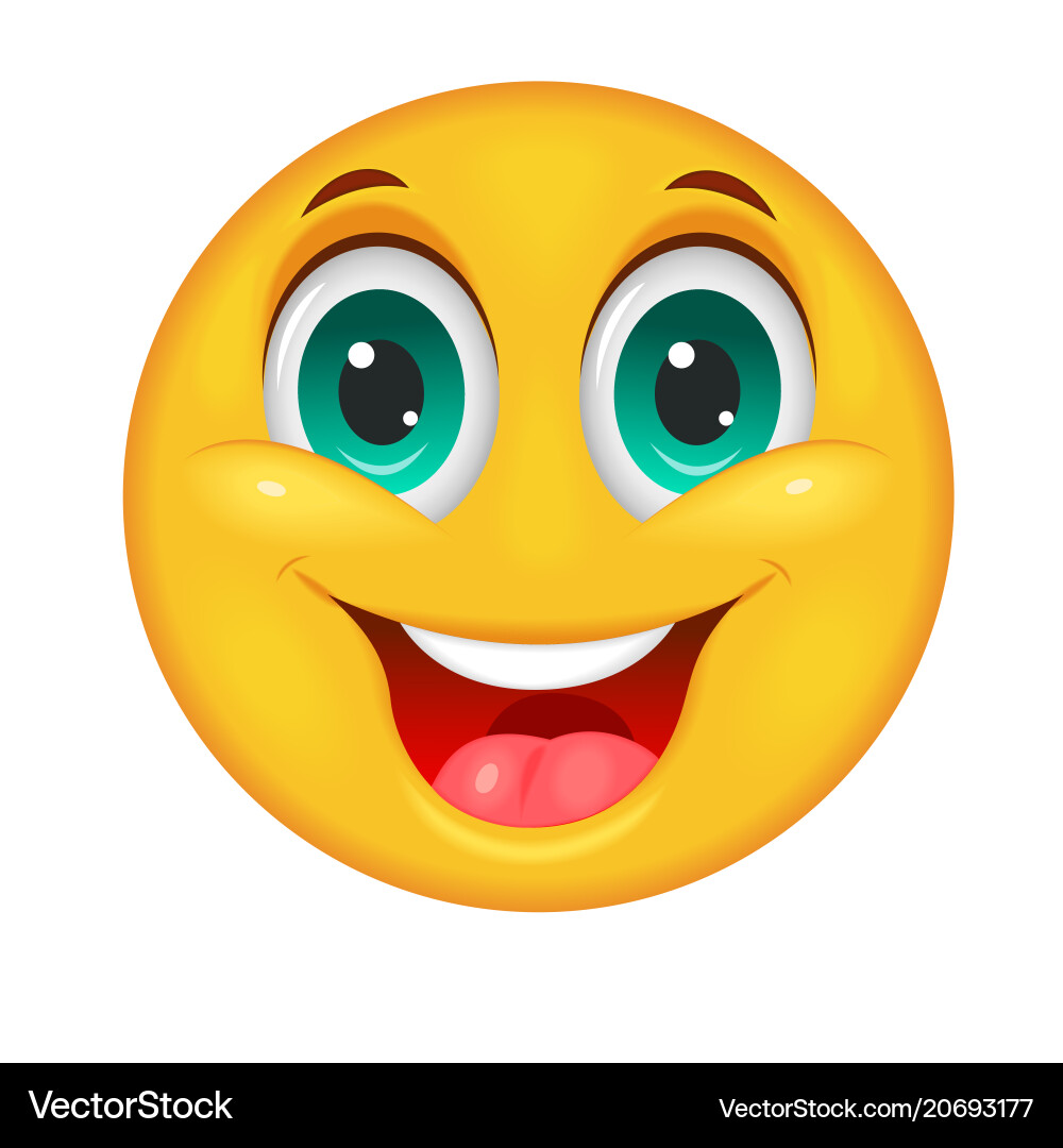 Smiling smiley face Royalty Free Vector Image - VectorStock