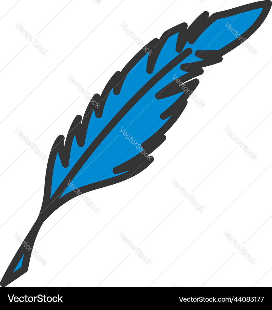 Writing feather icon Royalty Free Vector Image