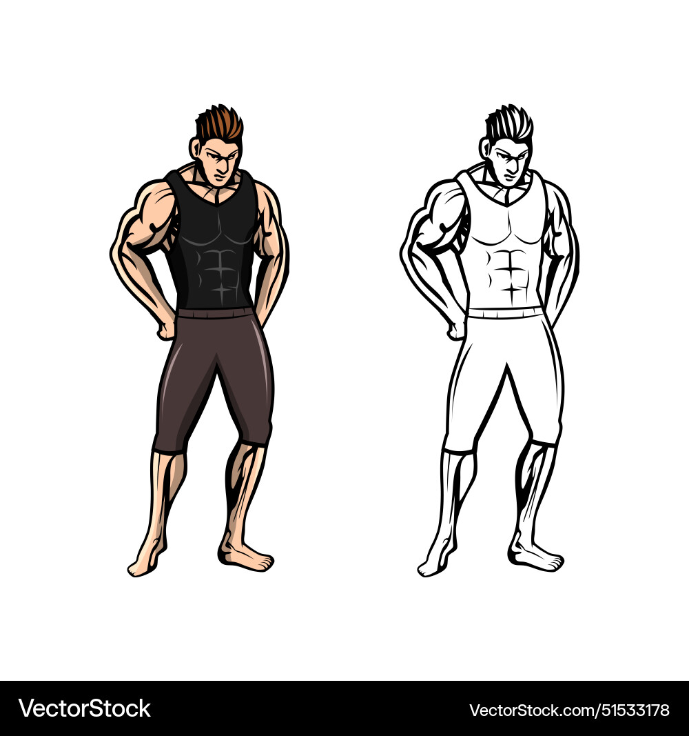 Bodybuilder design Royalty Free Vector Image - VectorStock