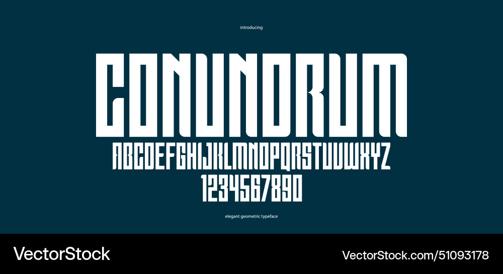 Bold simple sans serif display font for logos Vector Image