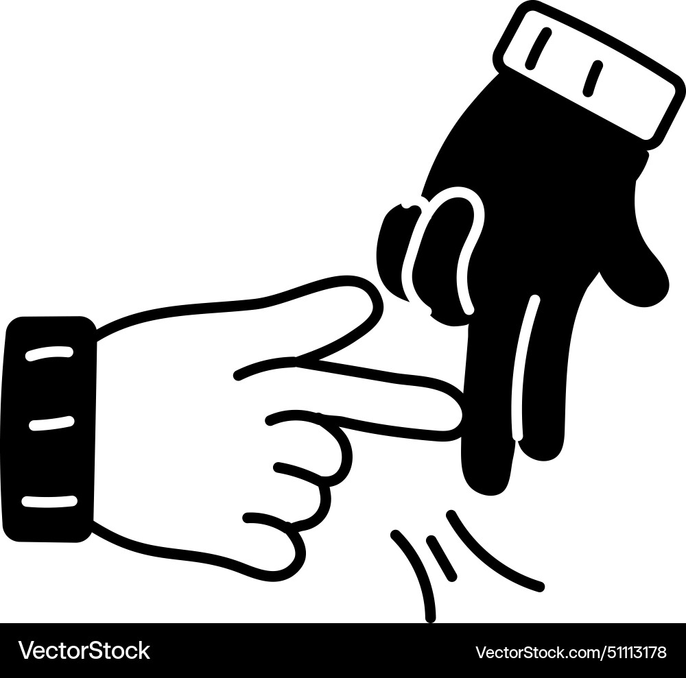 Hand counting Royalty Free Vector Image - VectorStock