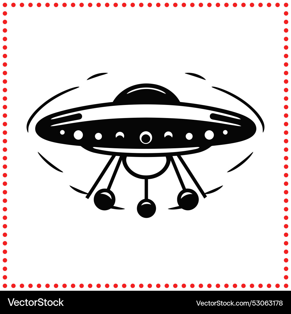 Geheimnisvoll und faszinierend dieses ufo Design Vektorbild