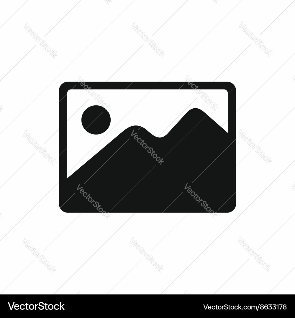 Photo frame icon simple style Royalty Free Vector Image