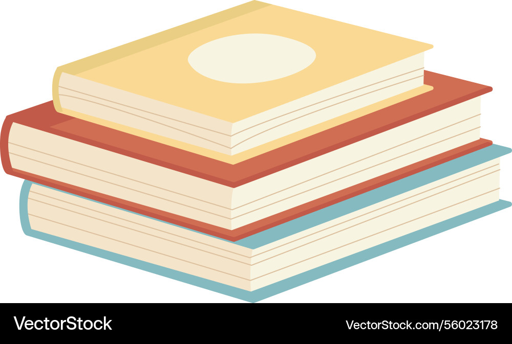 Pile of books Royalty Free Vector Image - VectorStock