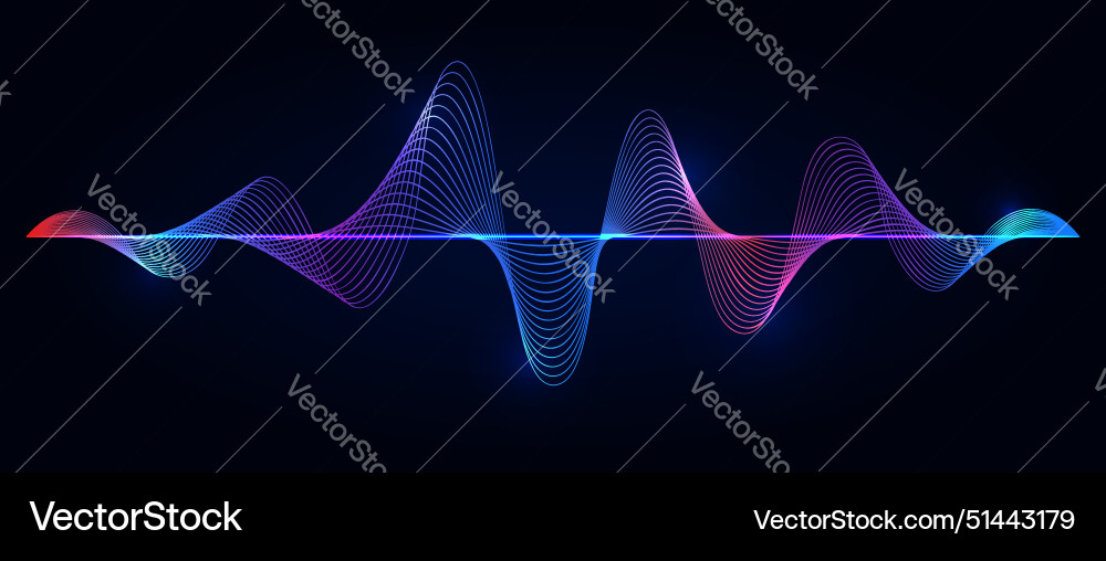 Abstract digital sound wave equalizer particle Vector Image