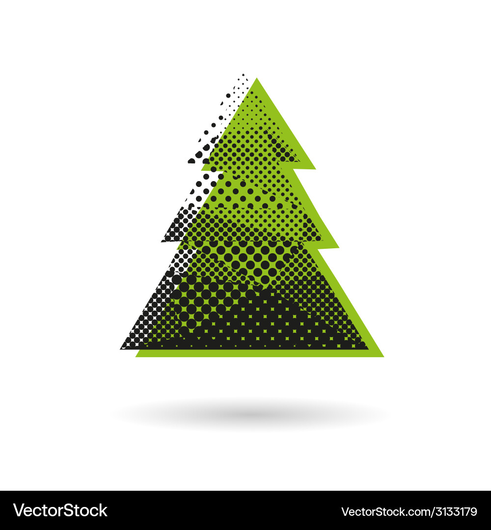 Christmas tree abstract isolated Royalty Free Vector Image