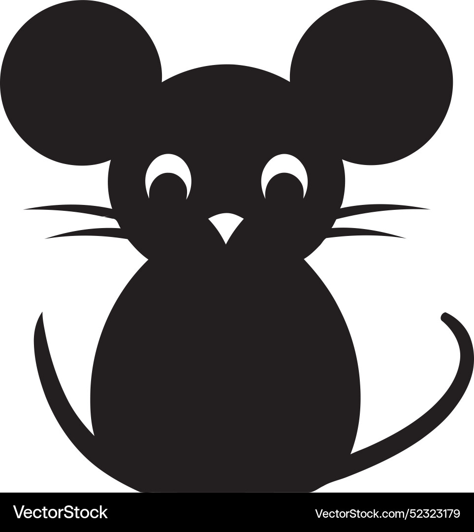 Darkened details mouse art vermin black Royalty Free Vector