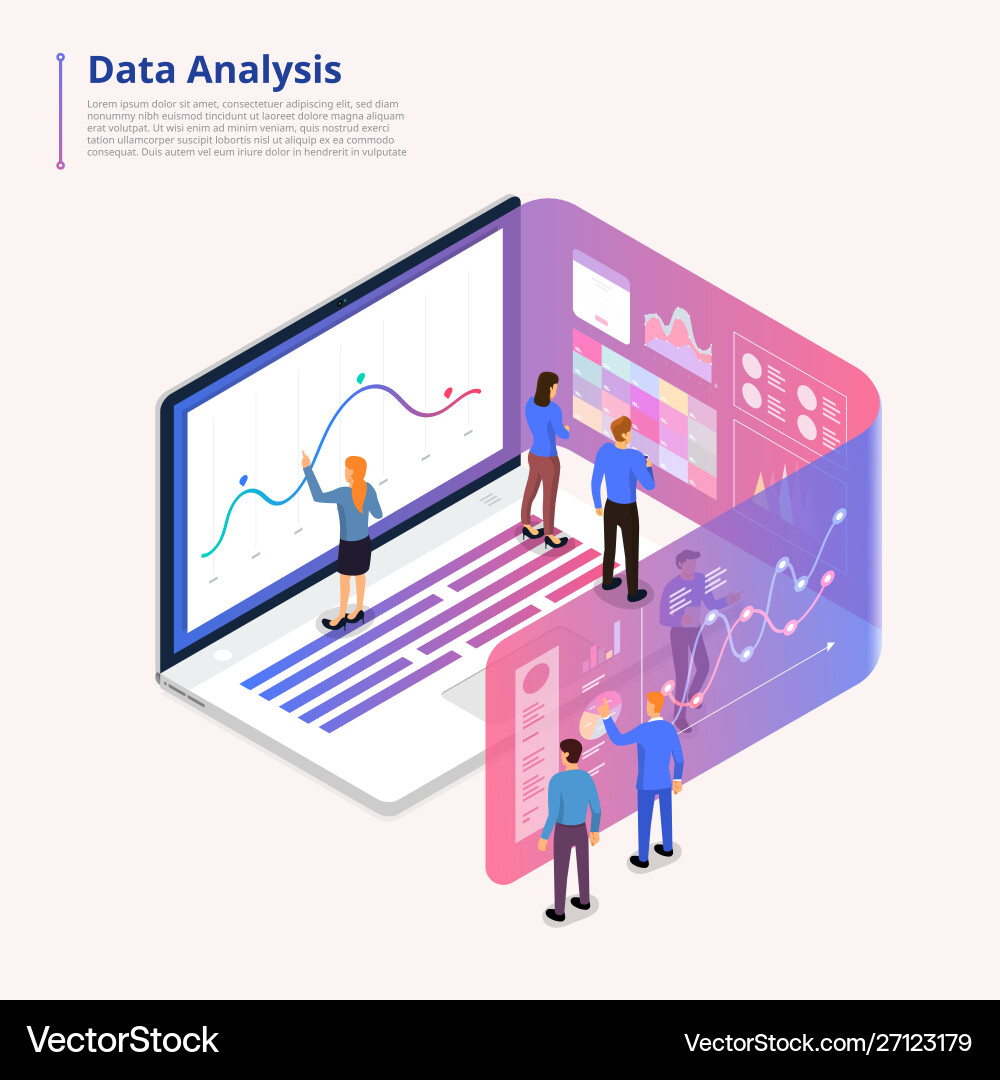 Data analytics tools Royalty Free Vector Image