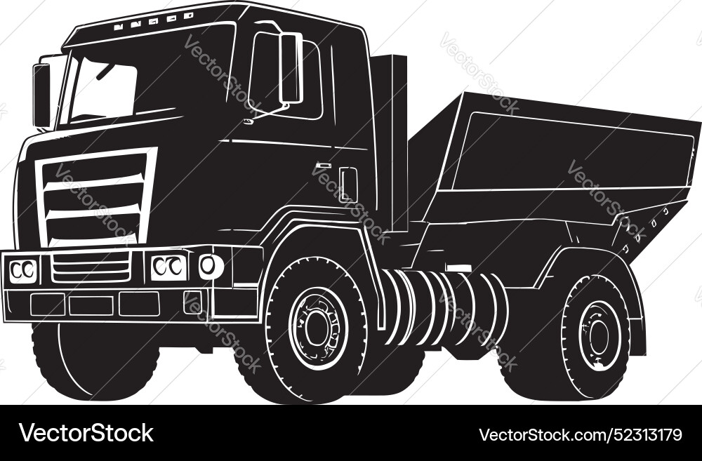 Dynamic industrial icon dumper art symbol Vector Image