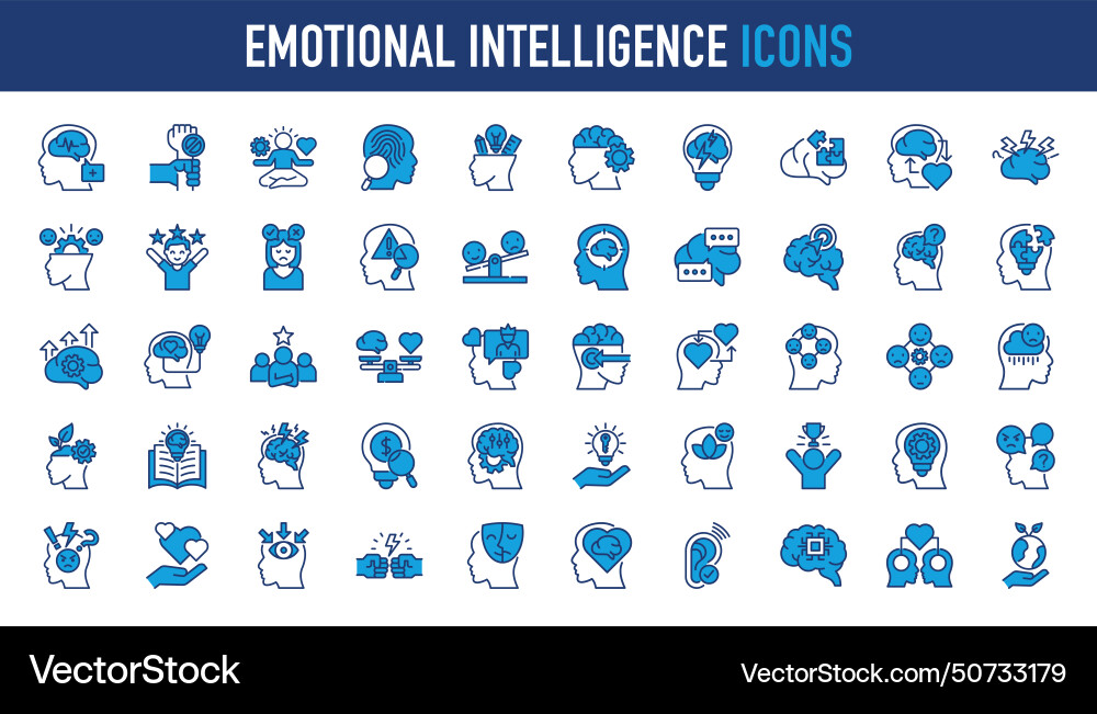Emotional intelligence icon such as social skills Vector Image