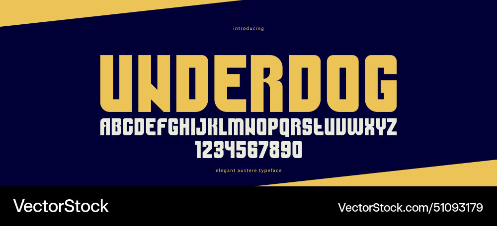 Geometric bold sans serif typeface thick and Vector Image