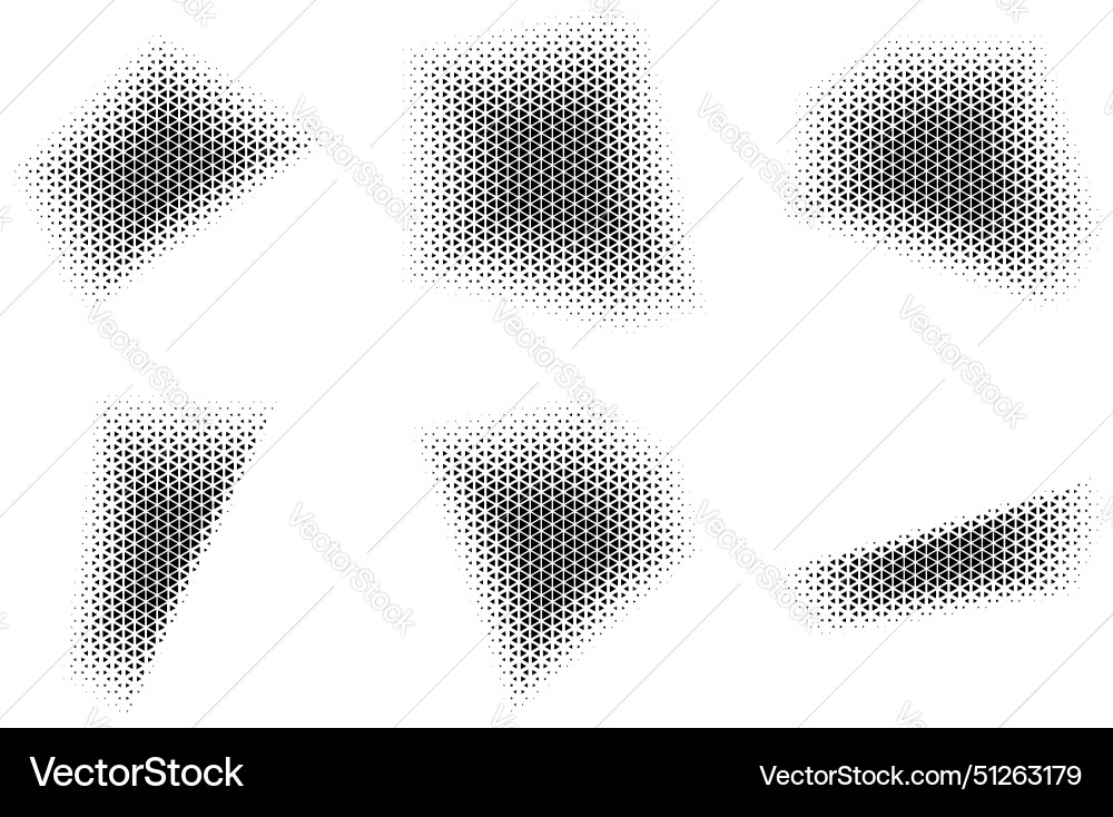 Halftone triangle pattern reprographic technique Vector Image