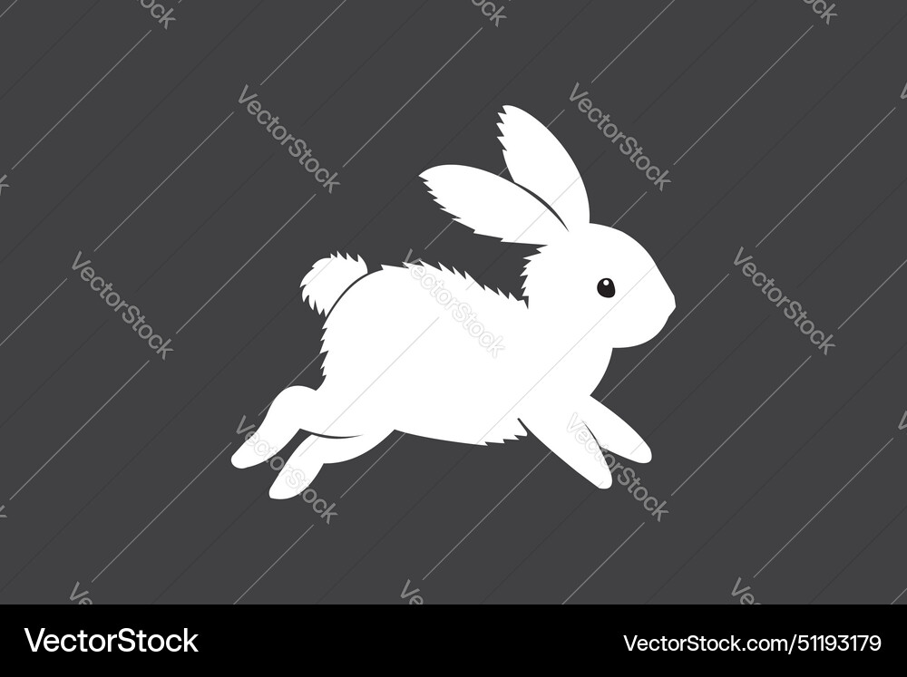 Rabbit bunny silhouette Royalty Free Vector Image
