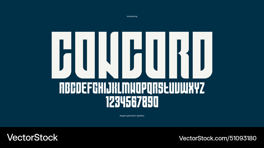 Bold simple sans serif elegant display font Vector Image