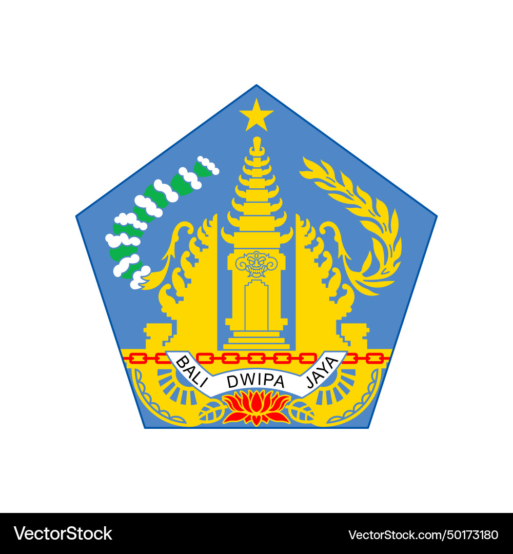 Coat of arms bali Royalty Free Vector Image - VectorStock