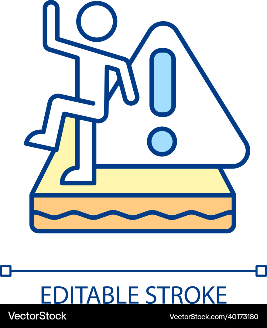 Do not jump rgb color icon Royalty Free Vector Image