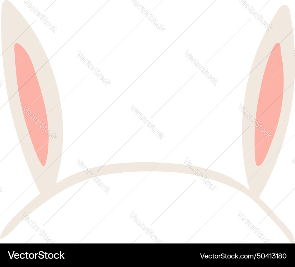 Easter accessory costume bunny ears hand drawn Vector Image
