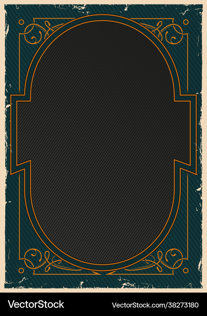 Elegant blank vintage frame template Royalty Free Vector