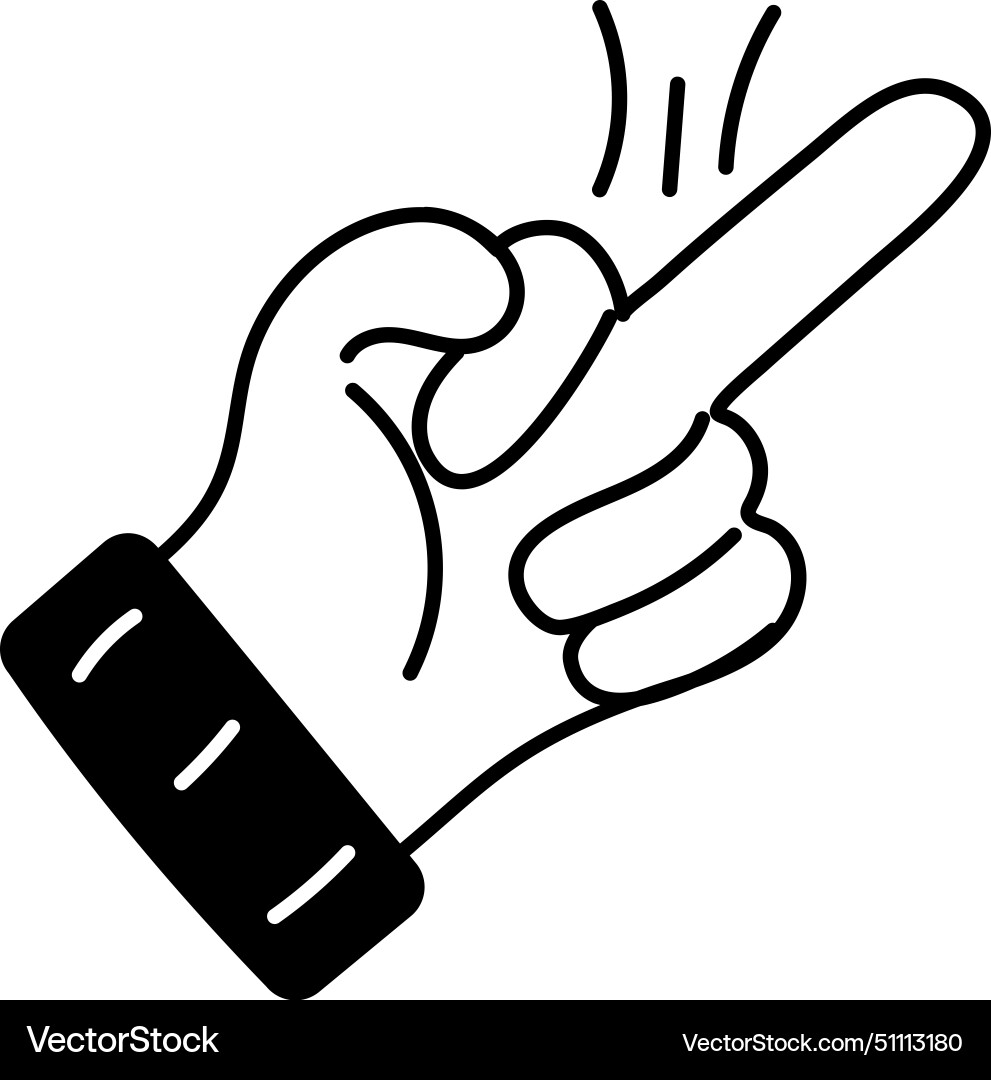 Flipping off Royalty Free Vector Image - VectorStock