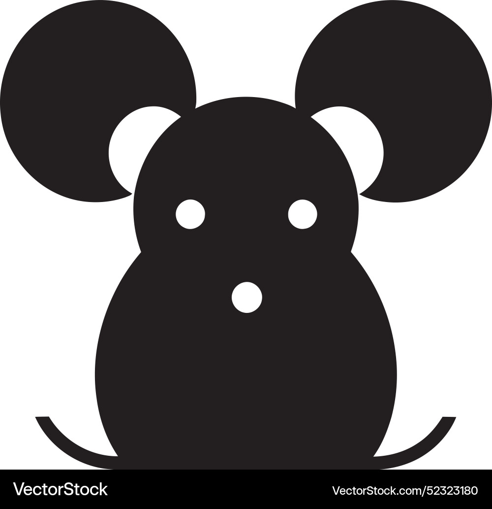 Glimmering graphite mouse in blackink stained Vector Image