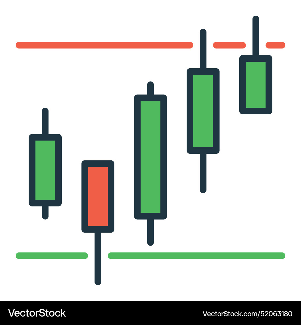 Japanese candlestick charts cryptocurrency Vector Image