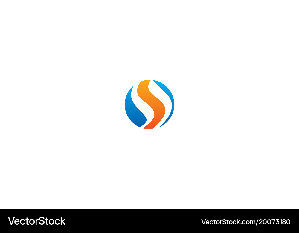 Letter s round logo Royalty Free Vector Image - VectorStock