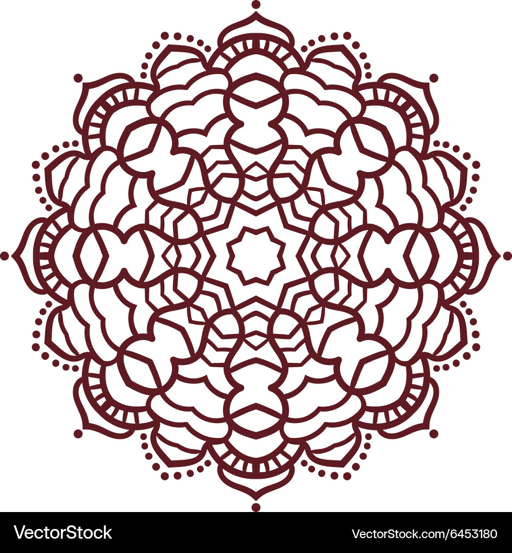 Mandala ornament Royalty Free Vector Image - VectorStock