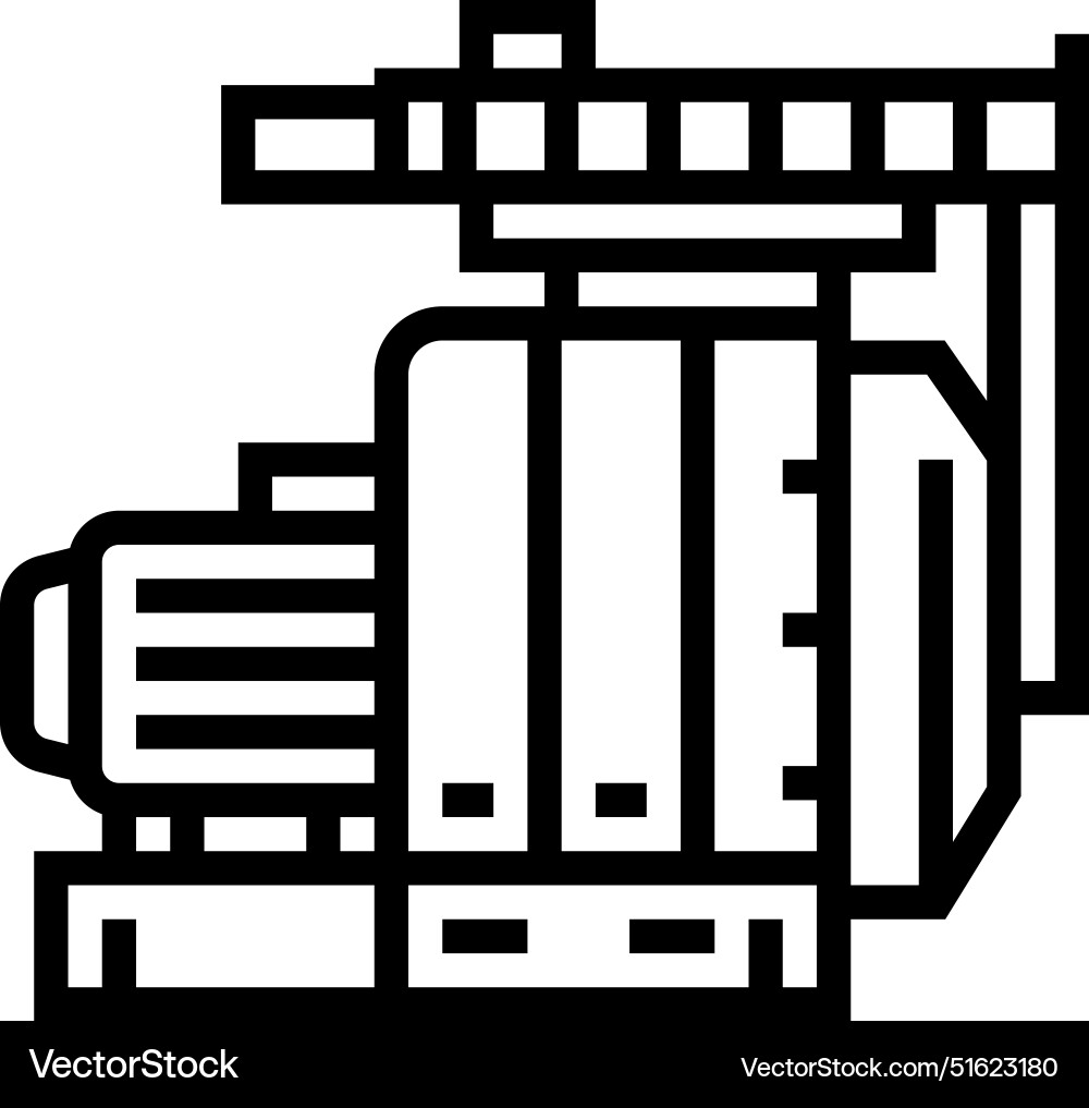 Pressing wood pellets line icon Royalty Free Vector Image
