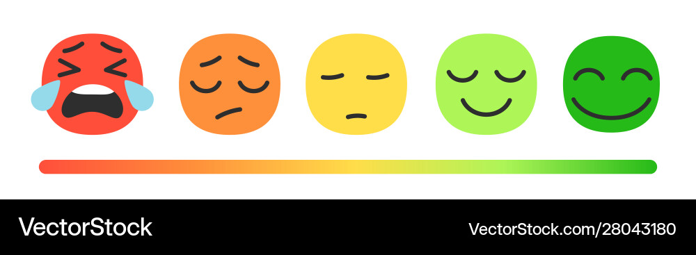 Rating scale with emoji Royalty Free Vector Image
