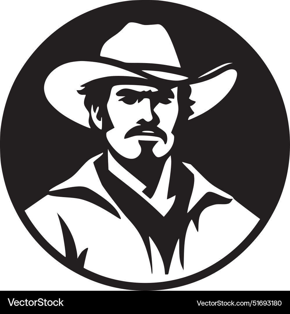 Western - black and white Royalty Free Vector Image